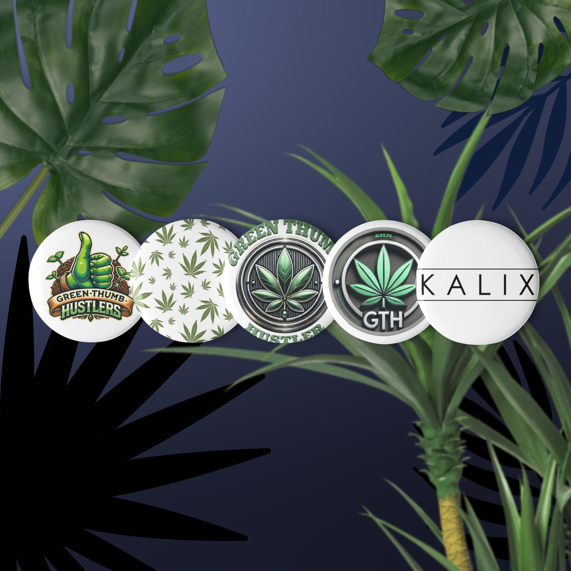 Green Thumb Hustler Button Pack | Wear Your Hustle with Pride – KALIX CPN