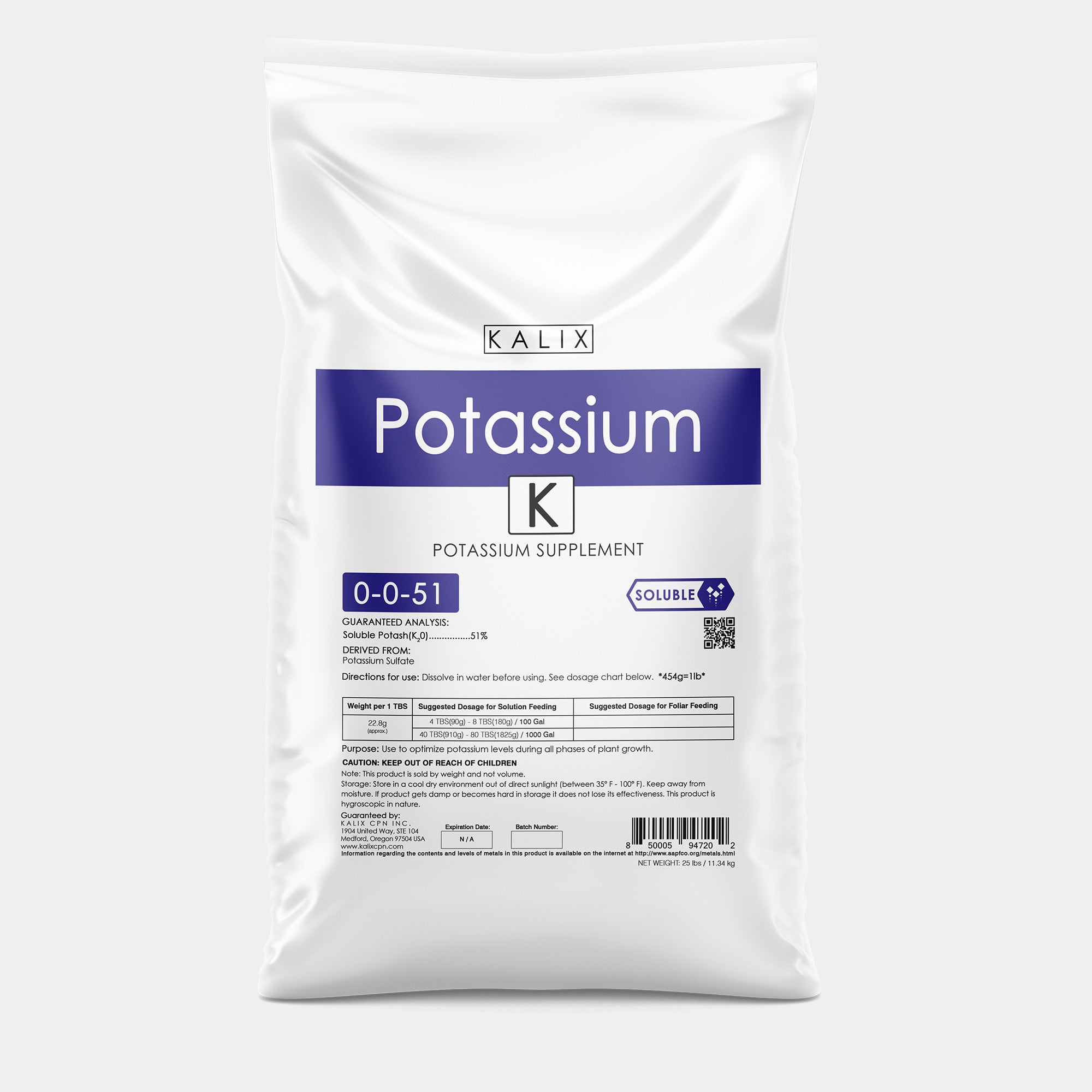 KALIX Potassium 0-0-50 (Soluble) | High-Quality Potassium Supplement ...